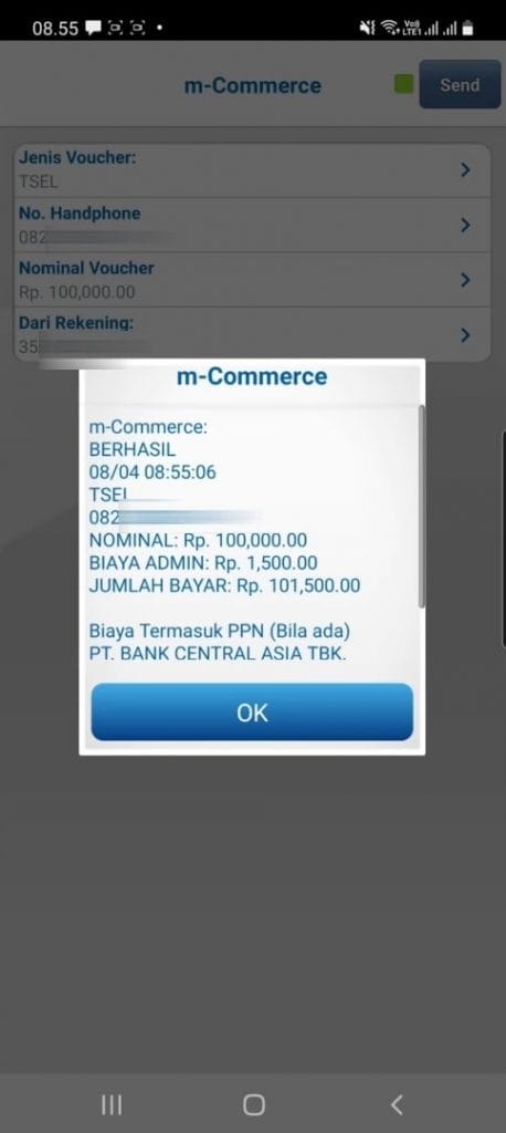 Cara Beli Pulsa di m-Banking BCA